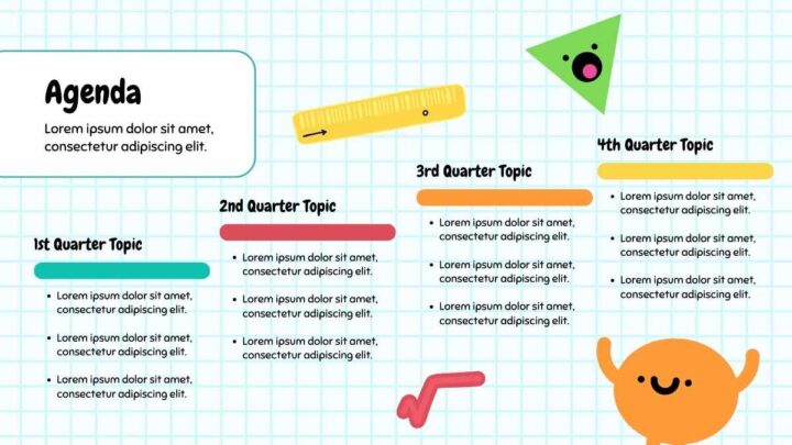 Cute Cartoon Math Subject Lesson Plan. Free Presentation Template ...