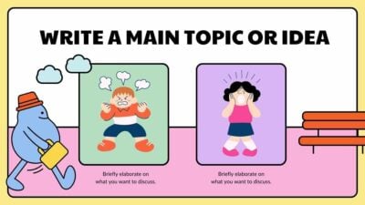 Cute Cartoony Emotion Flashcard for Elementary. Free PPT & Google ...