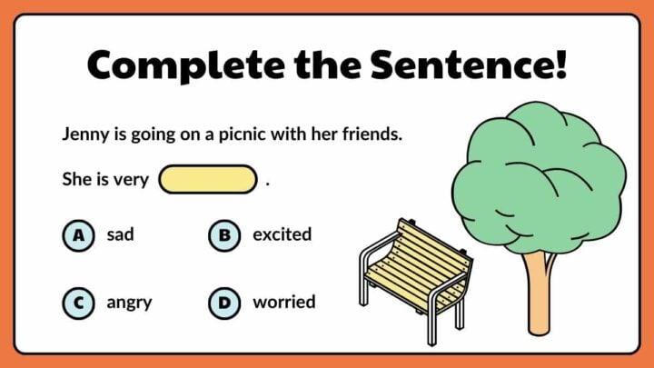 Cute Cartoony Emotion Flashcard for Elementary. Free PPT & Google ...