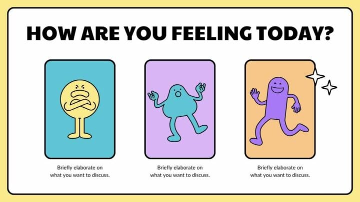 Cute Cartoony Emotion Flashcard for Elementary. Free PPT & Google ...