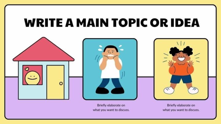 Cute Cartoony Emotion Flashcard for Elementary. Free PPT & Google ...