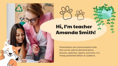 Cute Cat Activity Lesson Plan. Free PPT & Google Slides Template ...