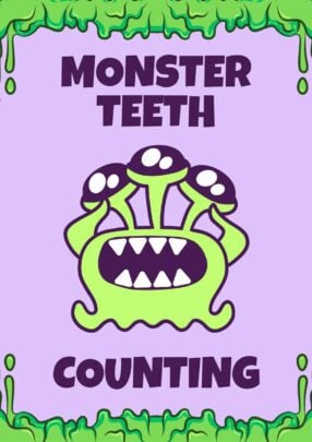 Counting Monster Teeth Worksheet. Free PPT & Google Slides Template ...