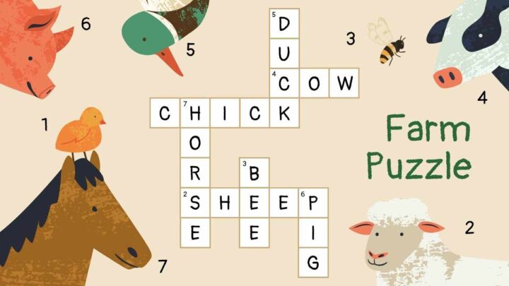 Cute Crossword Animal Puzzles for Elementary. Free PPT & Google Slides ...
