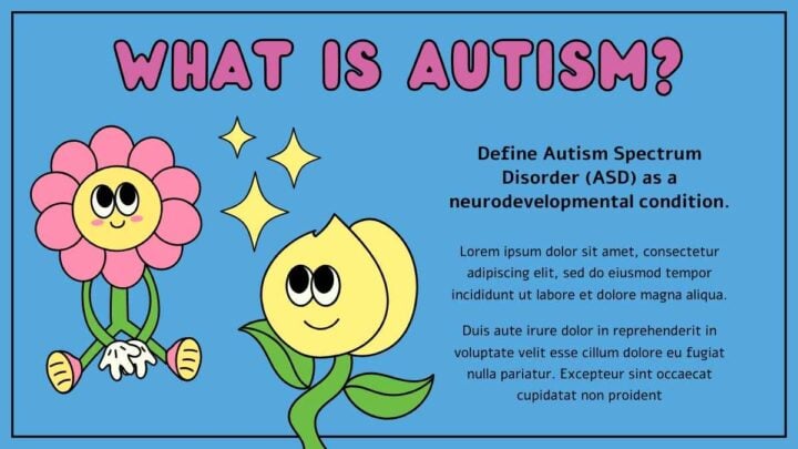Cute Illustrated Autism Awareness Day. Free Presentation Template ...
