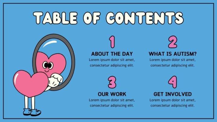 Cute Illustrated Autism Awareness Day. Free Presentation Template ...