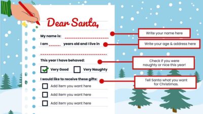 Dear Santa Letter Activity Workbook. Free PPT & Google Slides Template ...