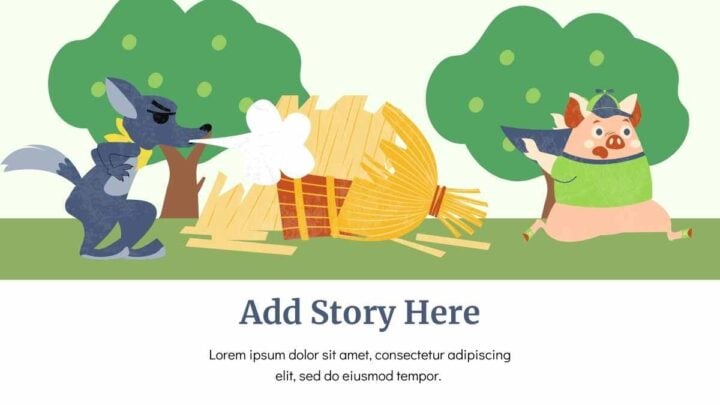 Cute Illustrated Fables Storybook. PPT & Google Slides Template ...