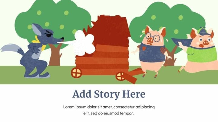 Cute Illustrated Fables Storybook. PPT & Google Slides Template ...