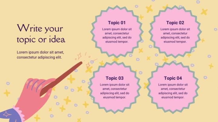 Cute Illustrated Magical Wizard World Mini. Free Presentation Template ...