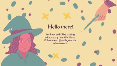 Cute Illustrated Magical Wizard World Mini. Free Presentation Template ...
