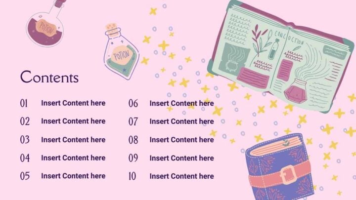 Cute Illustrated Magical Wizard World Mini. Free Presentation Template ...