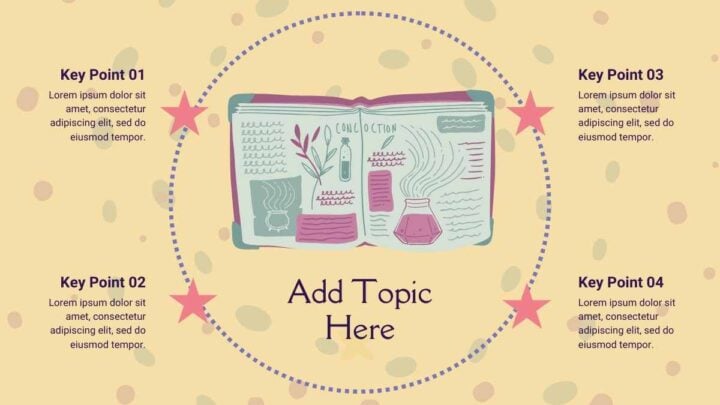 Cute Illustrated Magical Wizard World Mini. Free Presentation Template ...