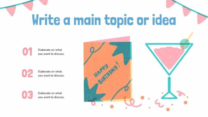 Cute Illustrated My Sweet Sixteen Mini. PPT & Google Slides Template ...