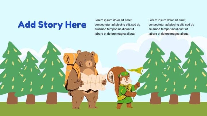 Cute Illustrated Nature Adventure Storybook. PPT & Google Slides ...