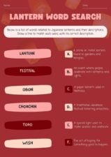 Japanese Lantern Worksheet. Free Worksheet Template — SlidesCarnival