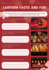Japanese Lantern Worksheet. Free Worksheet Template — SlidesCarnival