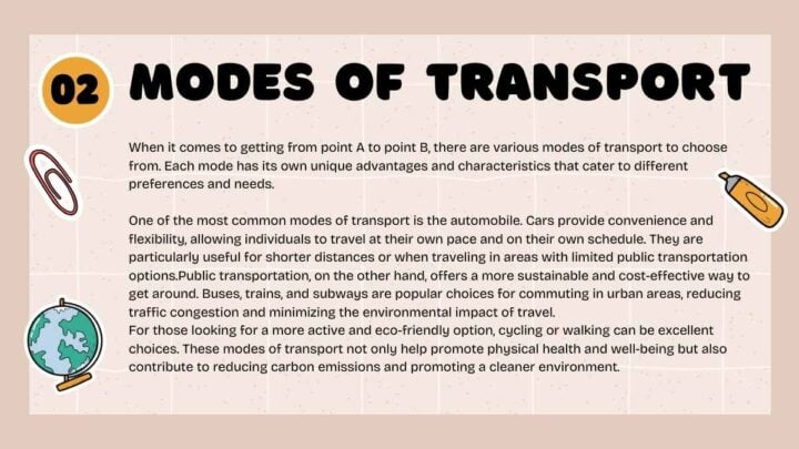 Modes of Transport for Pre-K. Free PPT & Google Slides Template ...