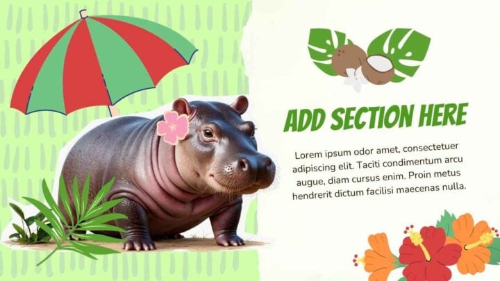 Cute Moo Deng Background. Free PPT & Google Slides Template ...