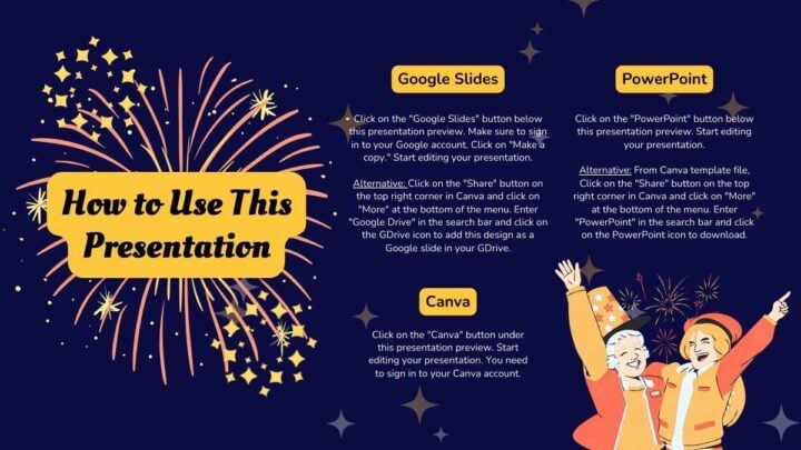 Cute New Year Party Trivia Quiz Night. Free Presentation Template ...