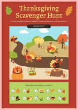 Thanksgiving Scavenger Hunt Worksheet. Free PPT & Google Slides ...