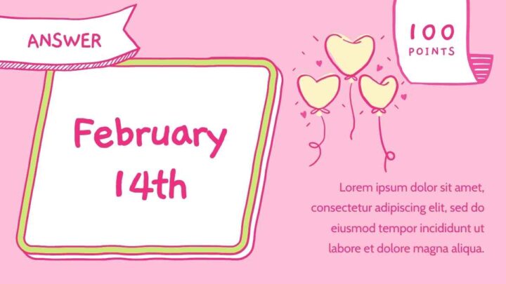 Cute Valentine's Day Jeopardy. Free PPT & Google Slides Template ...