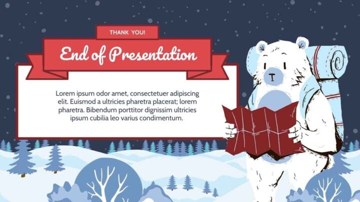 Winter Polar Bear Background. Free PPT & Google Slides Template ...