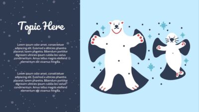 Winter Polar Bear Background. Free PPT & Google Slides Template ...