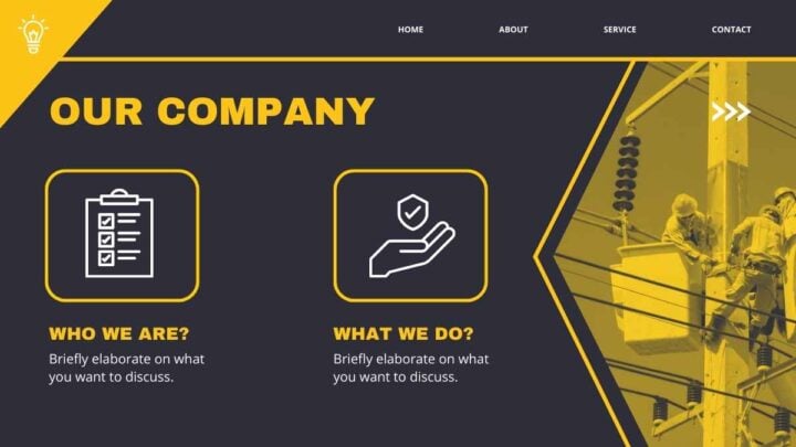 Electricital Industry Company Profile. Free PPT & Google Slides ...