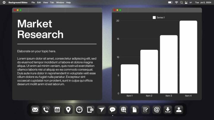 Apple Macbook UI Background. Free Slides Template — SlidesCarnival