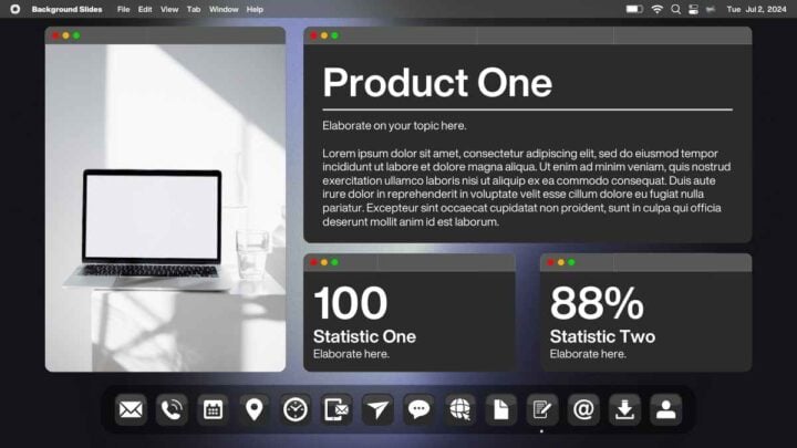 Apple Macbook UI Background. Free Slides Template — SlidesCarnival