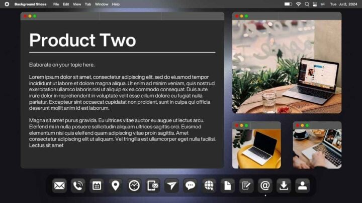 Apple Macbook UI Background. Free Slides Template — SlidesCarnival