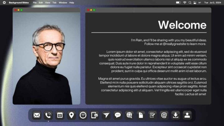 Apple Macbook UI Background. Free Slides Template — SlidesCarnival
