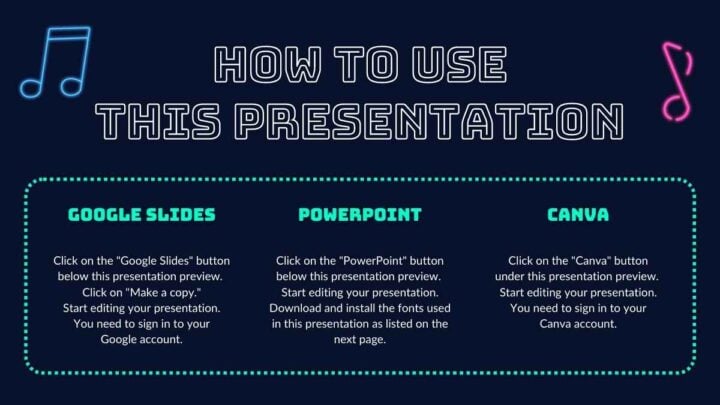 Retro Neon Trivia Night Game. Free PPT & Google Slides Template ...
