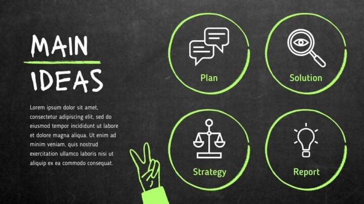Doodle Chalkboard Brainstorm . Free Presentation Template — SlidesCarnival