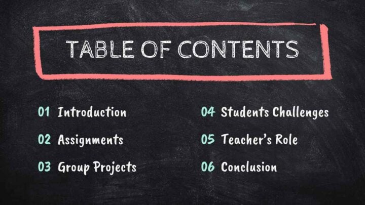 Chalkboard School Assignments. Free Slides Template — SlidesCarnival