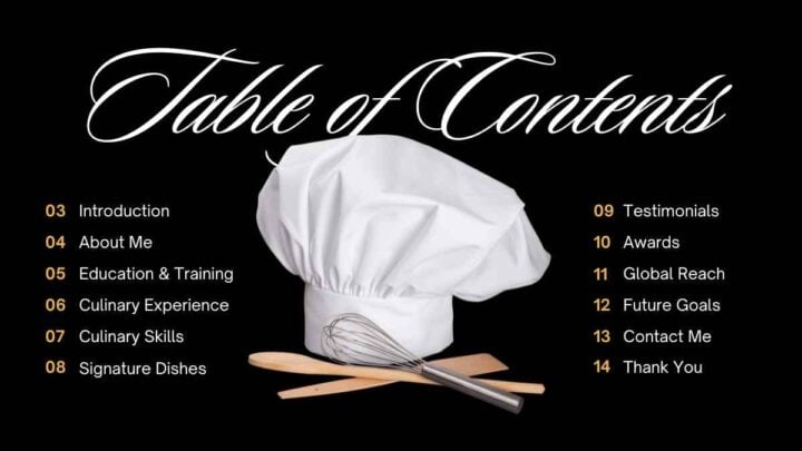Chef Portfolio. Slides Template — SlidesCarnival