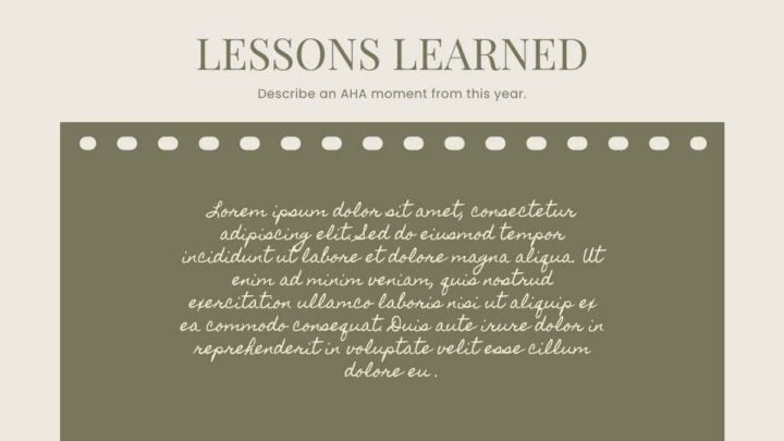 End of the Year Reflection Workbook. Free Slides Template — SlidesCarnival