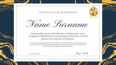 Retirement Certificate. Free Certificate Template — SlidesCarnival