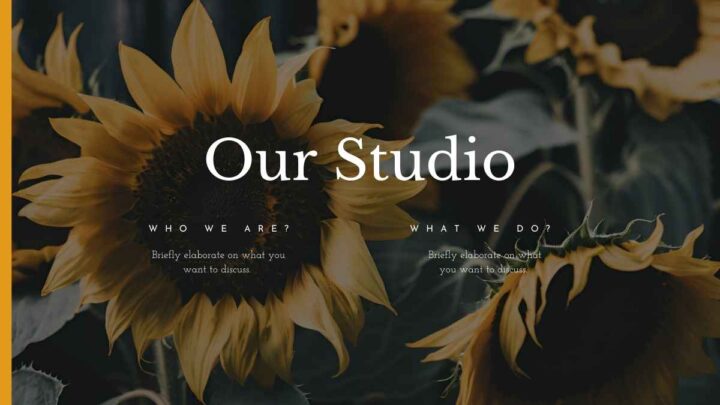 Elegant Sunflower Background. Free PPT & Google Slides Template ...