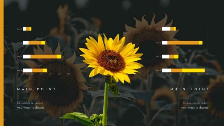 Elegant Sunflower Background. Free PPT & Google Slides Template ...
