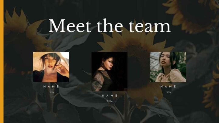 Elegant Sunflower Background. Free PPT & Google Slides Template ...