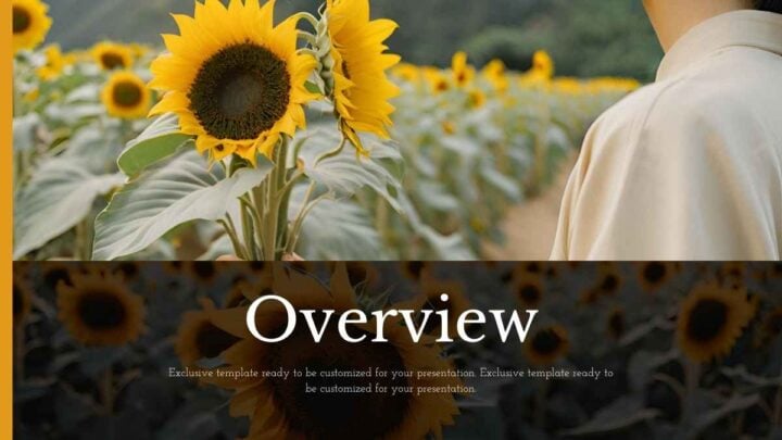 Elegant Sunflower Background. Free PPT & Google Slides Template ...