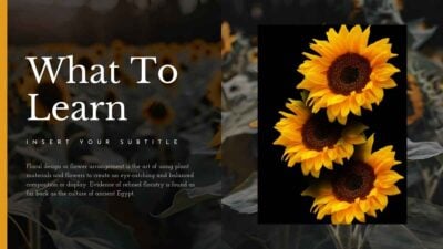 Elegant Sunflower Background. Free PPT & Google Slides Template ...