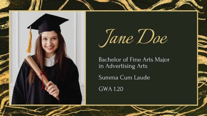 Template slide wisuda universitas elegan gratis