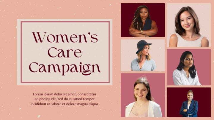Women's Care Campaign. Free Slides Template — SlidesCarnival