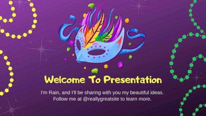 Festive Let's Celebrate Mardi Gras. Free PPT & Google Slides Template ...