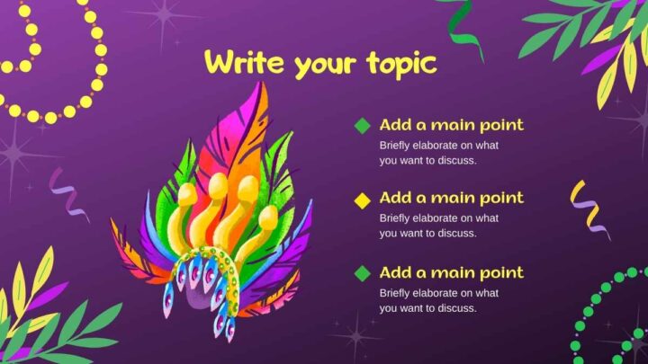 Festive Let's Celebrate Mardi Gras. Free PPT & Google Slides Template ...