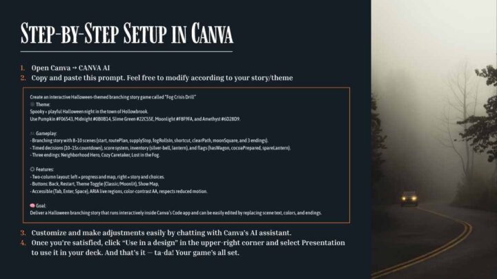 Fog Crisis Drill Halloween Branching Simulation Interactive Game. Free ...