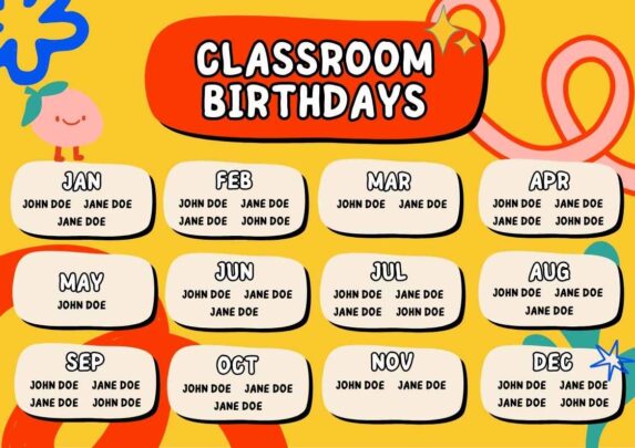 Classroom Birthday Celebrants. Free Presentation Template — SlidesCarnival